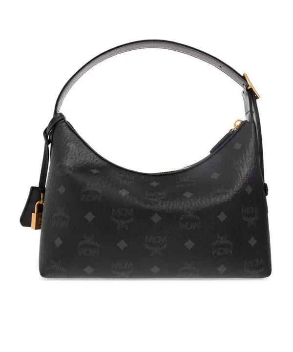 Mcm Small Hobo Shoulder Bag - Black