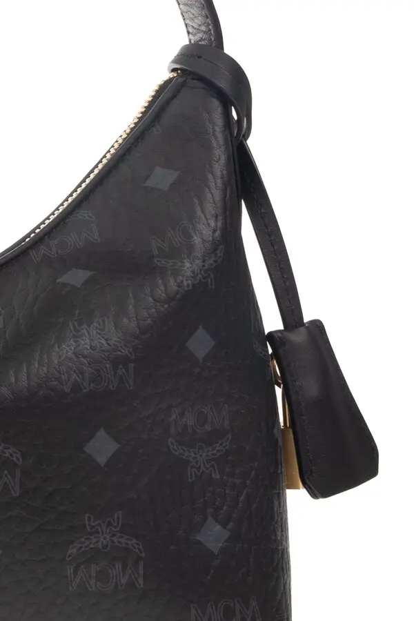 Mcm Small Hobo Shoulder Bag - Black