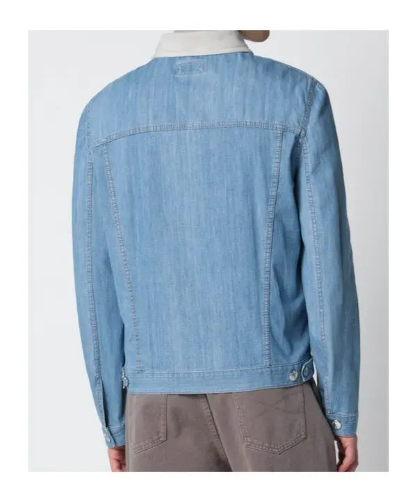 Brunello Cucinelli Single-breasted Denim Jacket - Blue
