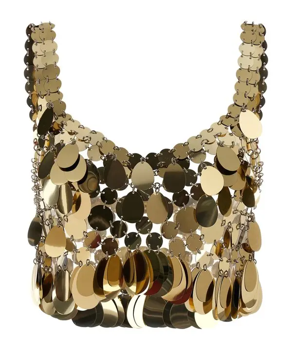 Rabanne Cropped Top With Metal Discs