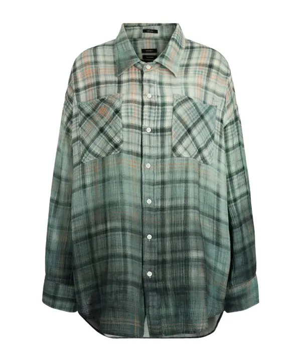 R13 Drop Neck Plaid Shirt