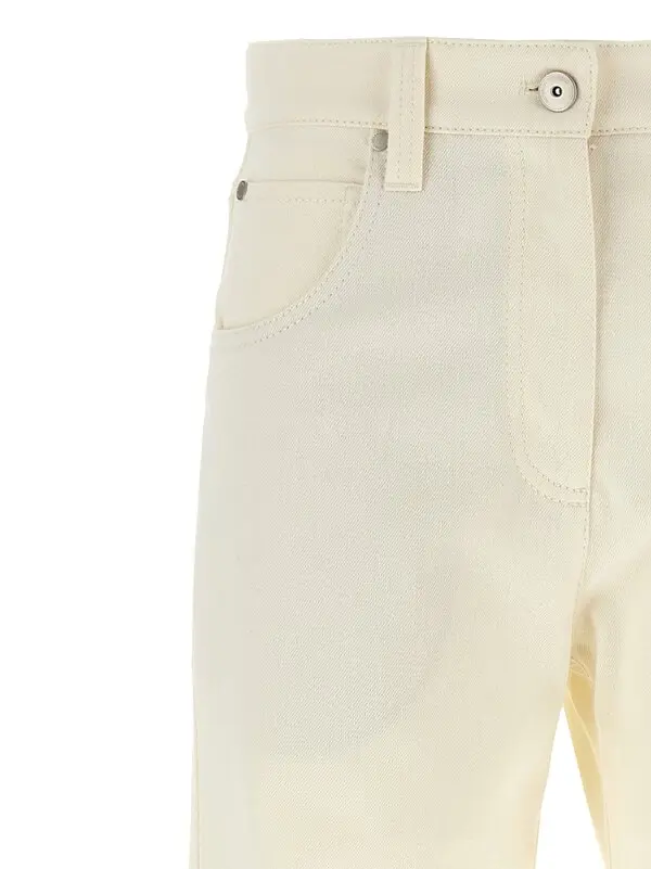 Brunello Cucinelli Monili Detailed Cropped Jeans
