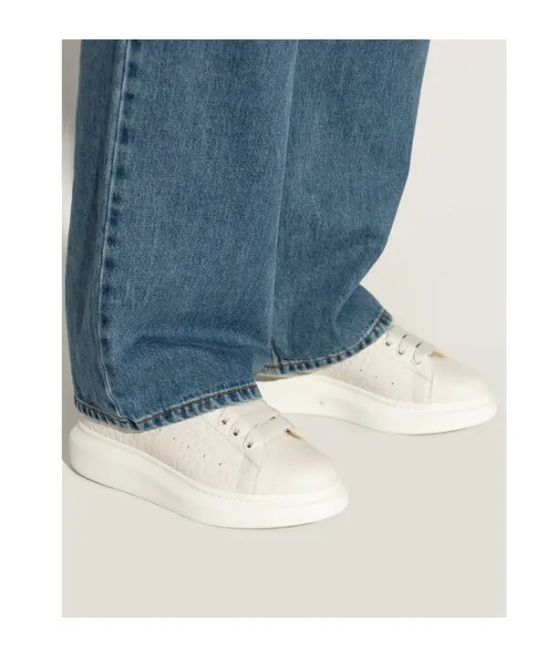 Alexander McQueen Oversized Lace-up Sneakers With Embossed Texture