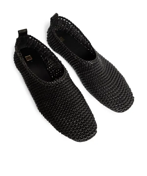TOTEME Woven Round Toe Ballet Flats