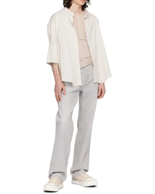 Ami Mandarin Collar Buttoned Shirt