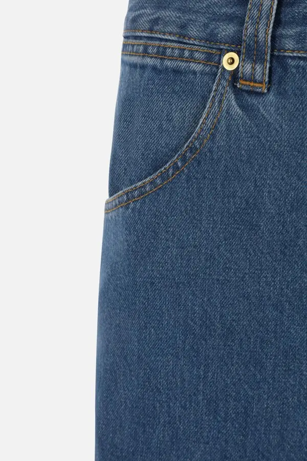 Gucci Raw Cut Hem Wide Leg Jeans