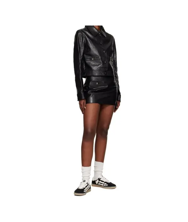 Amiri Pacific Bones Lace-up Sneakers - Black