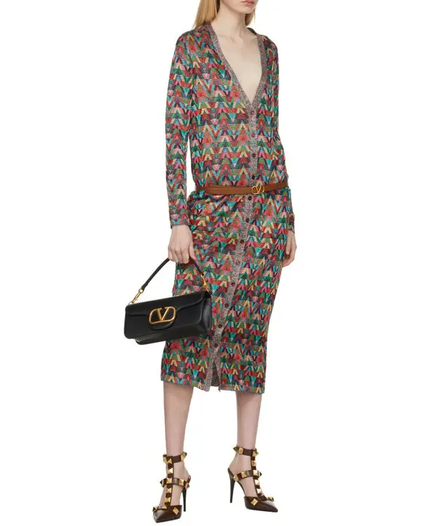 Valentino Garavani Vlogo Signature Foldover Shoulder Bag - Black