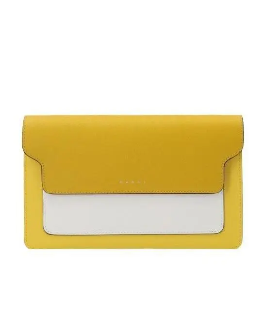 Marni Trunk Two-tone Leather Bag - Yellow