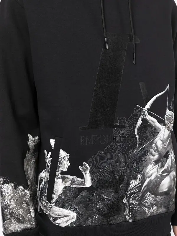 Emporio Armani Printed Hoodie