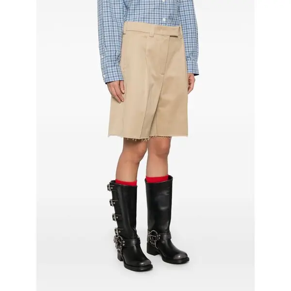 Miu Miu Chino Bermuda Shorts - Rope Ash