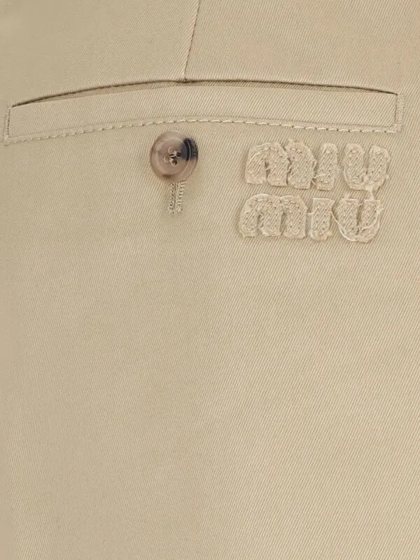 Miu Miu Chino Bermuda Shorts - Rope Ash