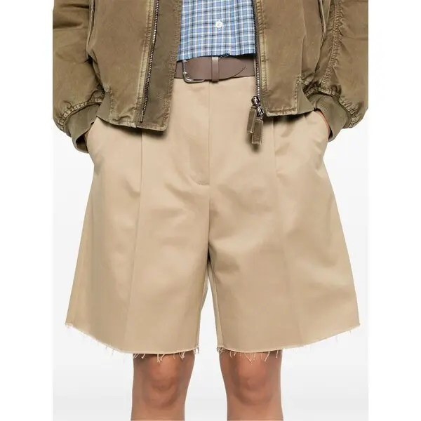 Miu Miu Chino Bermuda Shorts - Rope Ash