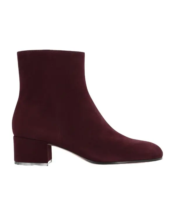 GIANVITO ROSSI Joelle Round Toe Block Heel Ankle Boots - Black