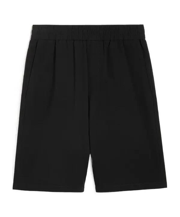 Ami Logo Plaque Bermuda Shorts - Black