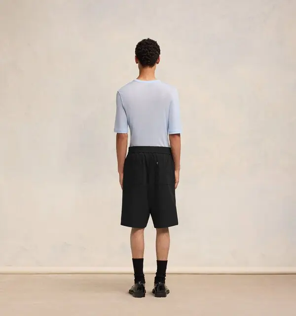 Ami Logo Plaque Bermuda Shorts - Black