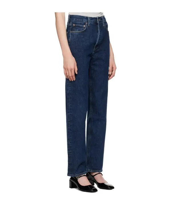 AGOLDE Pinch Waist High-rise Straight Jeans - Blue