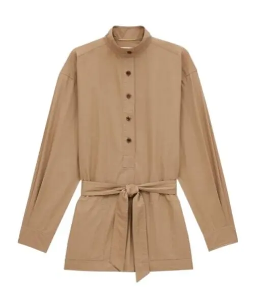 Saint Laurent Belted Tunic - Green