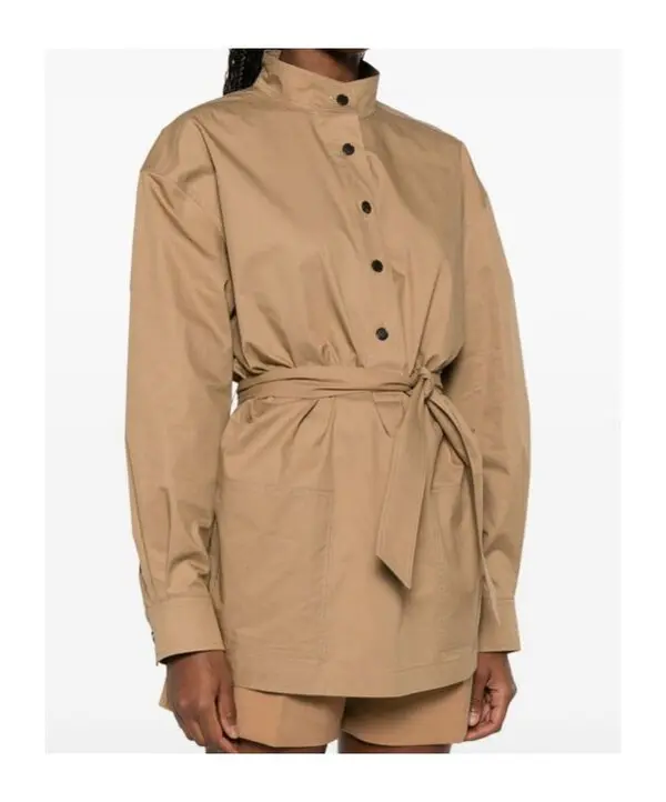 Saint Laurent Belted Tunic - Green