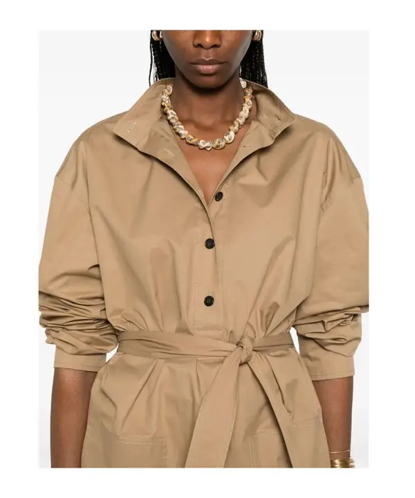 Saint Laurent Belted Tunic - Green