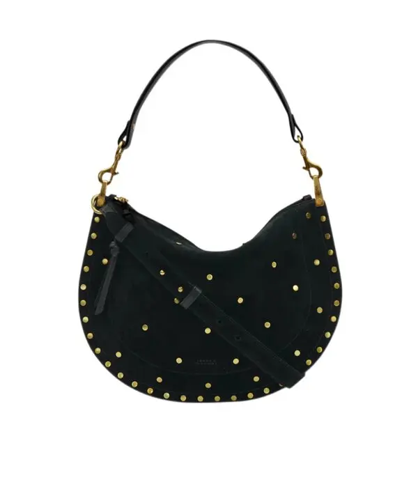 Isabel Marant Étoile Oskan Soft Zipped Bag With Studs - Black