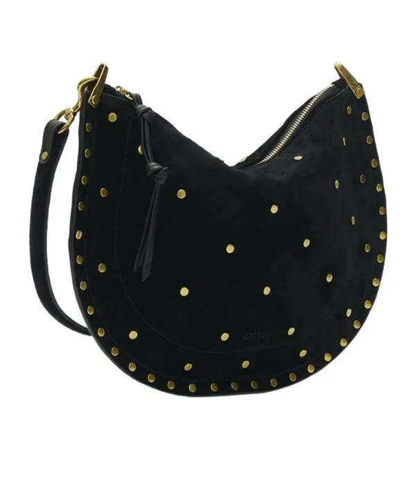 Isabel Marant Étoile Oskan Soft Zipped Bag With Studs - Black