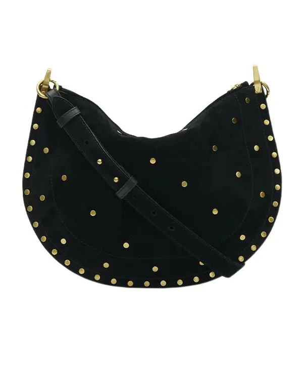 Isabel Marant Étoile Oskan Soft Zipped Bag With Studs - Black
