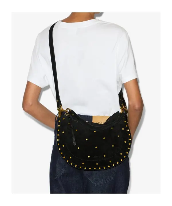 Isabel Marant Étoile Oskan Soft Zipped Bag With Studs - Black