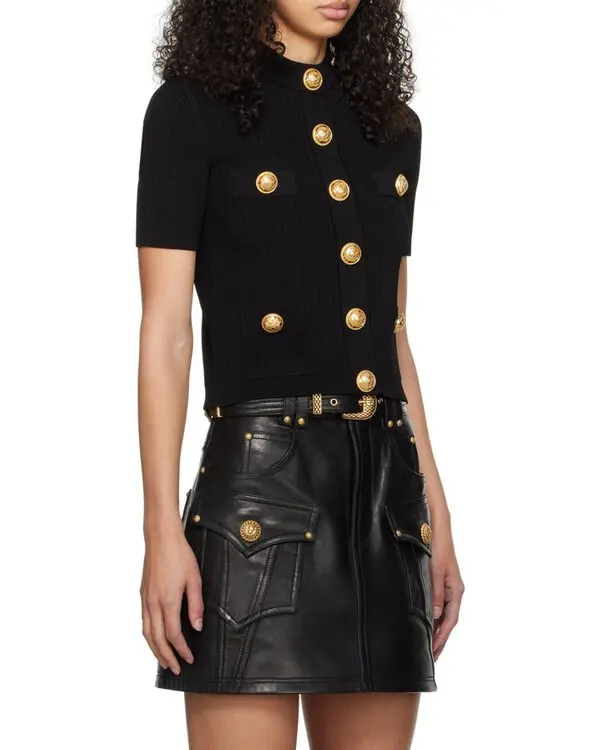 Balmain Logo Button Knitted Sweater