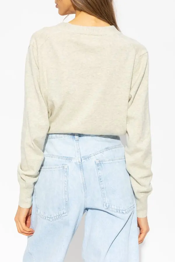 Isabel Marant Étoile Karin Logo Intarsia Knitted Cardigan