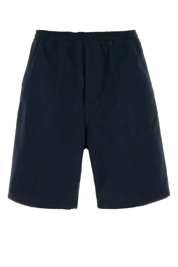 Prada Wide-leg Elasticated Waistband Shorts - Blue
