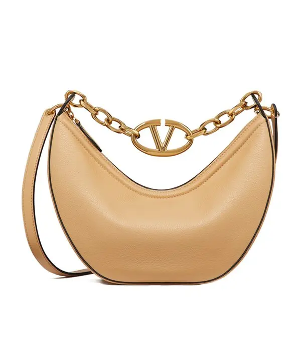 Valentino Garavani Vlogo Moon Small Shoulder Bag - Cappuccino