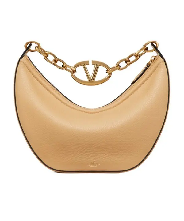 Valentino Garavani Vlogo Moon Small Shoulder Bag - Cappuccino