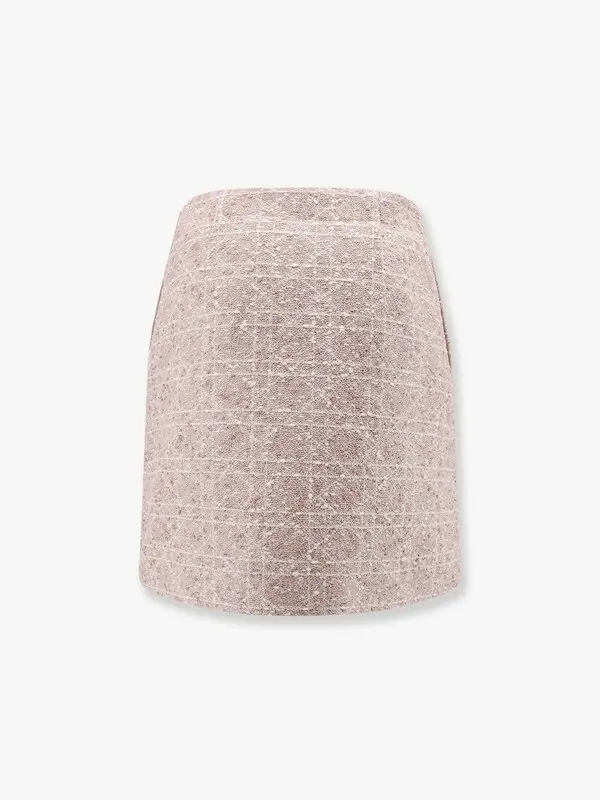 Dior Macro Cannage Mini Skirt - Nude