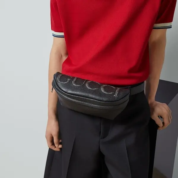Gucci Logo-embossed Leather Belt Bag