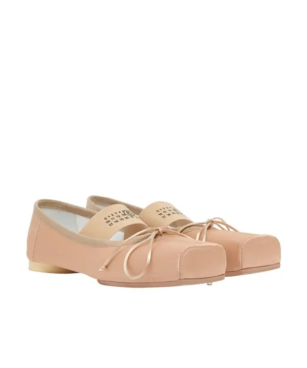 MAISON MARGIELA Anatomical Square-toe Ballerina Flats - Brown