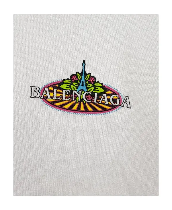 Balenciaga Logo Hooded Long Sleeve Sweater