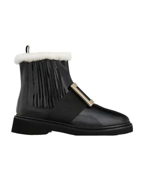 ROGER VIVIER Viv Rangers Metal Buckle Boots