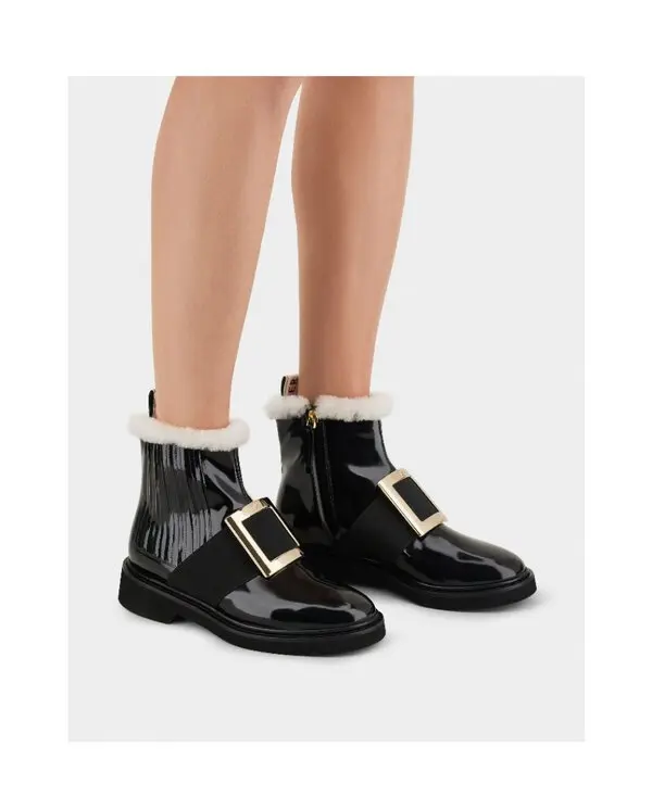 ROGER VIVIER Viv Rangers Metal Buckle Boots