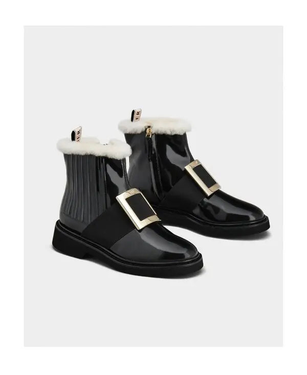 ROGER VIVIER Viv Rangers Metal Buckle Boots