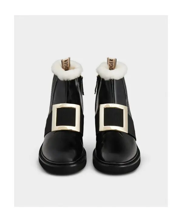 ROGER VIVIER Viv Rangers Metal Buckle Boots