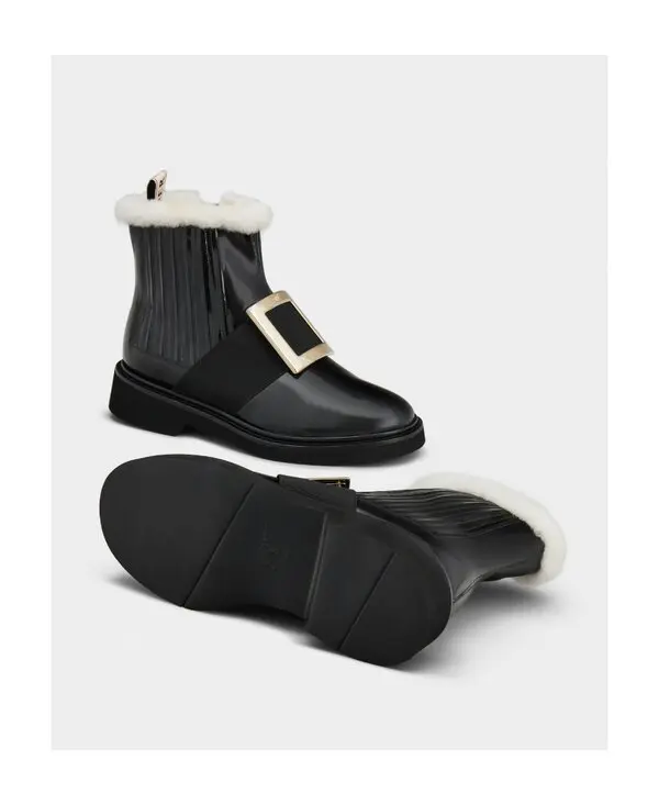 ROGER VIVIER Viv Rangers Metal Buckle Boots
