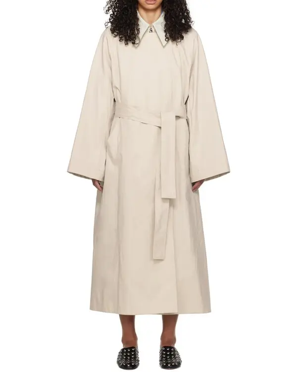 Khaite The Minnie Belted Coat - White