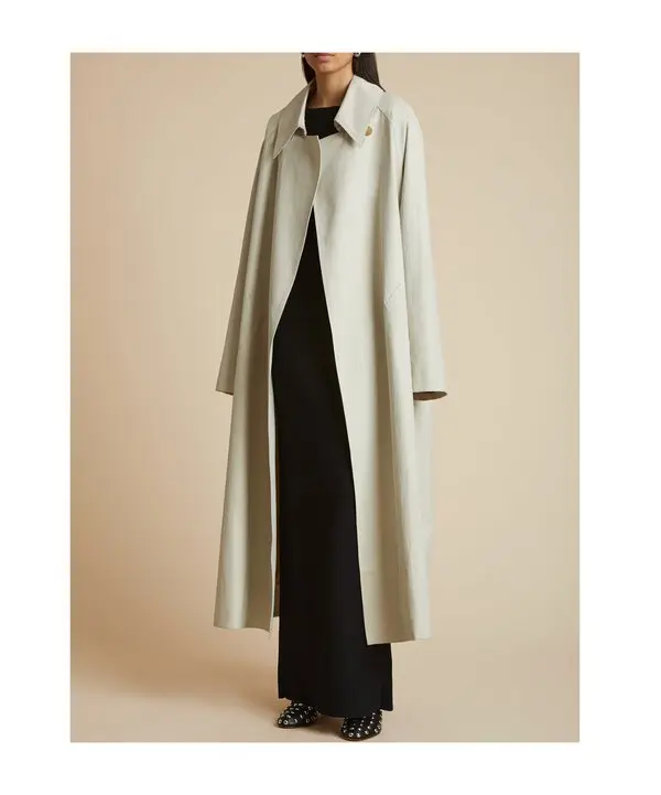 Khaite The Minnie Belted Coat - White