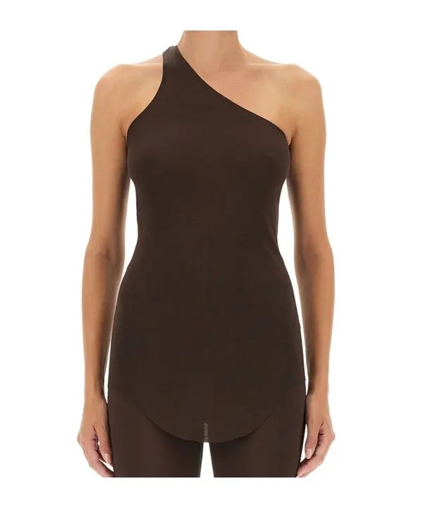 Rick Owens One-shoulder Ribbed Top