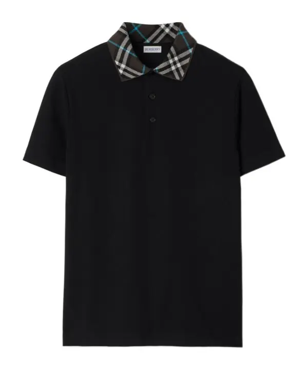 Burberry Checked Short Sleeved Polo Shirt