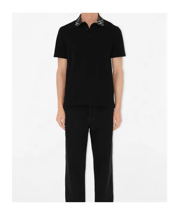 Burberry Checked Short Sleeved Polo Shirt