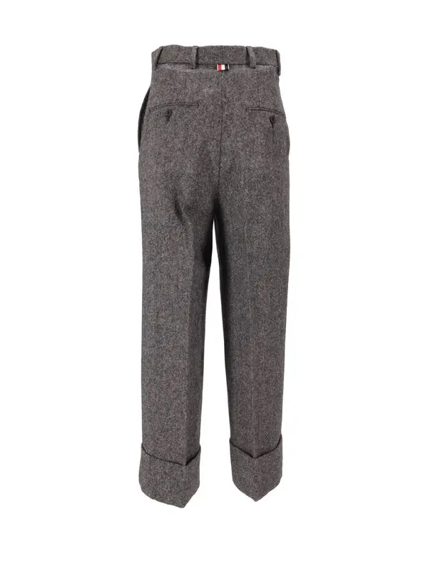 Thom Browne High-waist Straight-leg Trousers - Black