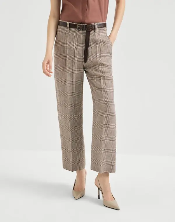 Brunello Cucinelli Checked Straight-leg Tailored Pants