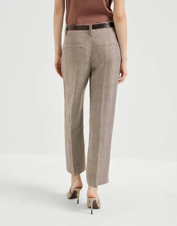 Brunello Cucinelli Checked Straight-leg Tailored Pants